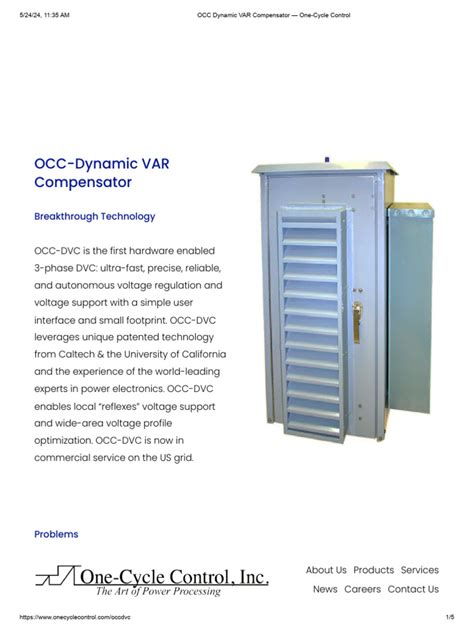 Occ Dynamic Var Compensator One Cycle Control Download Free Pdf