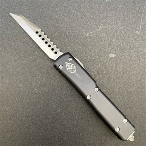 Microtech Ultratech Warhound Red Handle Stonewash Standard Blade