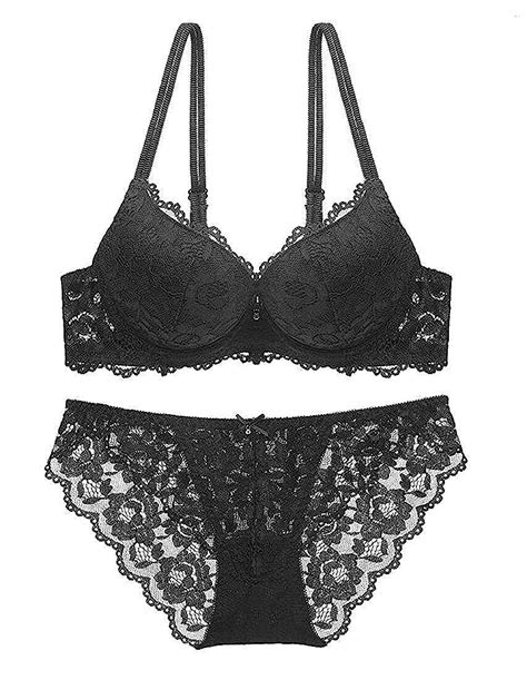Buy Glamyou Womens Lace Lingerie Set For Honymoonbridalpush Up Bra