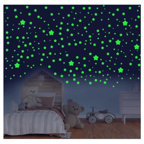 Plafond Etoile Fluorescente 420 pièces Etoiles Phosphorescentes
