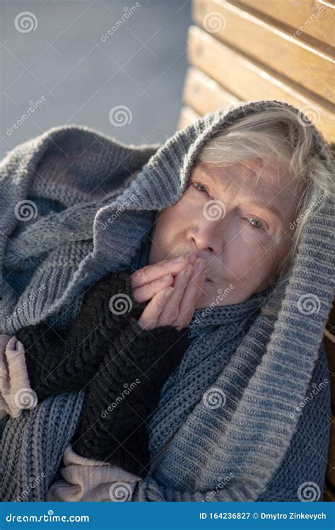 Homeless Woman Feeling Miserable And Unprotected Stock Image Image Of Unprotected Outdoors
