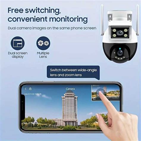 Huawei Dual Lens Cctv Camera Connect Cellphone With Audio And Speaker Mini Ip Security Camera