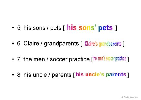 Using Apostrophes To Show Posession … English Esl Powerpoints