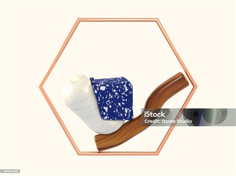 3d 렌더링 추상 모양 파란 대리석 나무 육각 구리 프레임 금속에 대한 스톡 사진 및 기타 이미지 금속 육각형 프레임