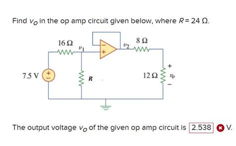 Solved Find Vo ﻿in The Op Amp Circuit Given Below Where