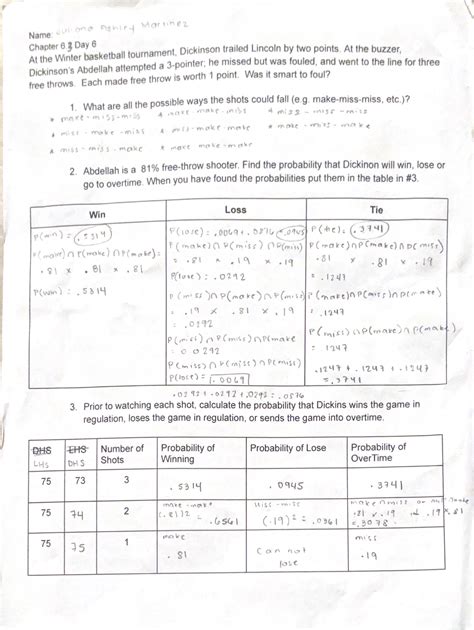 Chapter 6 Day 4 Classwork Studocu