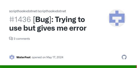 Bug Trying To Use But Gives Me Error Issue Scripthookvdotnet Scripthookvdotnet GitHub