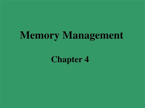 PPT Memory Management PowerPoint Presentation Free Download ID 5645188