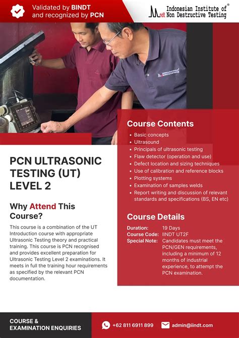 Ultrasonic Testing Level 2 Iindt Batam Indonesian Institute Of Ndt