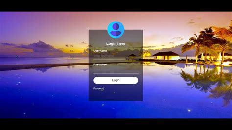 How To Cerate A Login Form Using Html And Css Transparent Login Form