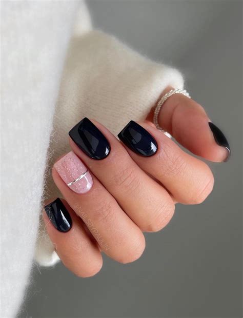 Short Coffin Gel Nails Ideas Black Gel Nail Designs Short Unique