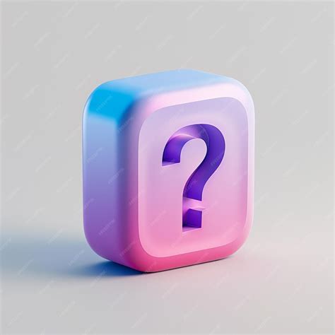 3d Rendered Photos Of Fa Website Button Icon Question Mark On Button
