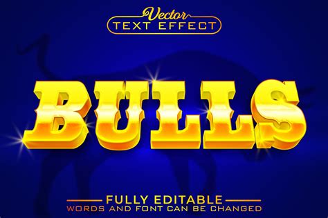 Bulls Vector Editable Text Effect Graphic By Stella Design · Creative
