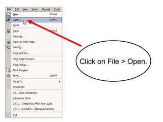Save And Open The Key To The Web PPT