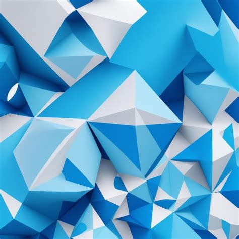 Premium Photo Geometric Blue Background