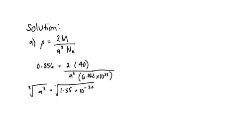 Solved 1 The Metal Potassium Crystallizes In A Body Centered Cubic