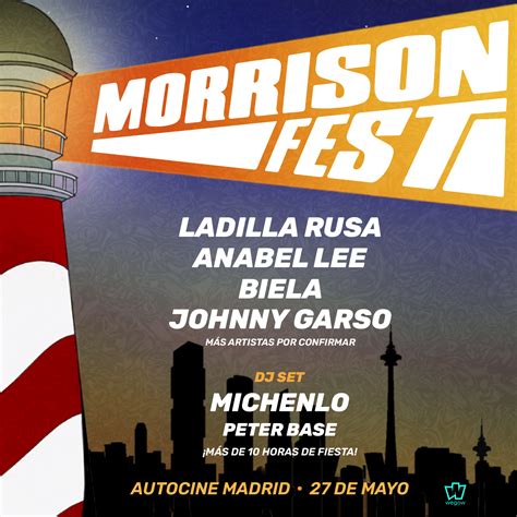 Nace Morrison Fest 27 De Mayo En Autocine Madrid MERCADEO POP