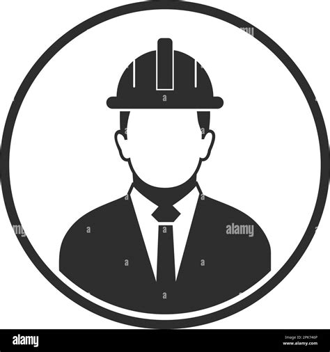 Male Engineer Profile Icon Flat Style Vector EPS Stock Vector Image