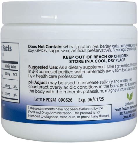 Ph Adjust Alkalinizing Formula Alkalinize With Potassium And Sodium Bicarbonate And Magnesium