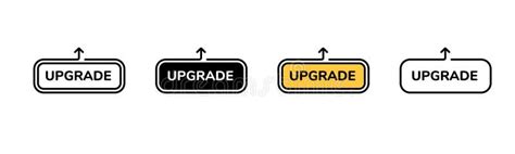 Four Upgrade Buttons In Different Styles Highlighting Design Variations And Functionality Stock