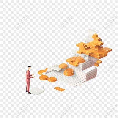 온라인 세금 및 납부 관리 웹사이트 방문 페이지 또는 3d 온라인 세금 관리 방문 페이지 Png 일러스트 무료 다운로드