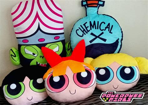 The Powerpuff Girls Plush Head Pillows Cartoon Network Etsy
