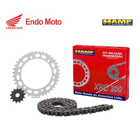 KIT RELAÇÃO TRANSMISSÃO XRE 300 HAMP Loja Honda Endo Moto
