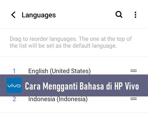 Cara Mengganti Bahasa Di HP Vivo Dari Inggris Ke Indonesia Rancah Post