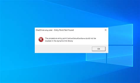Fix Onedrivesetup Exe Entry Point Not Found Error On Windows