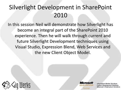 Ppt Silverlight Development In Sharepoint 2010 Powerpoint