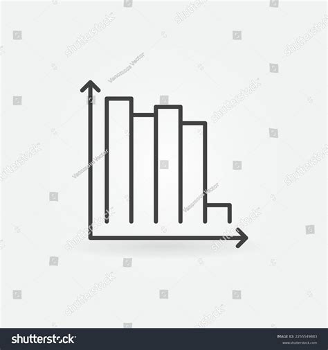 Declining Bar Graph Vector Devaluation Concept Stock Vector Royalty