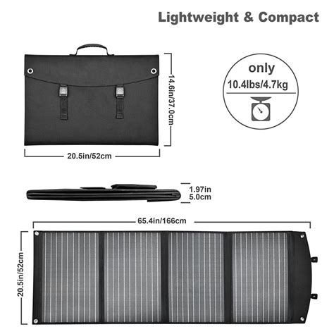 Camping Portable Solar Kit Etfe Lamination Solar Module Pv Panel W With Usb Qc Pd W