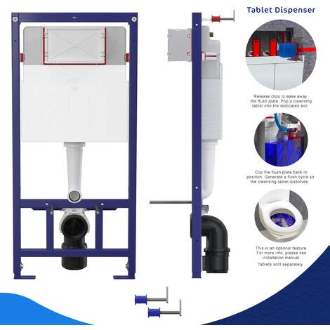 Concealed 1 12m Wall Hung Cistern Frame Matt Black