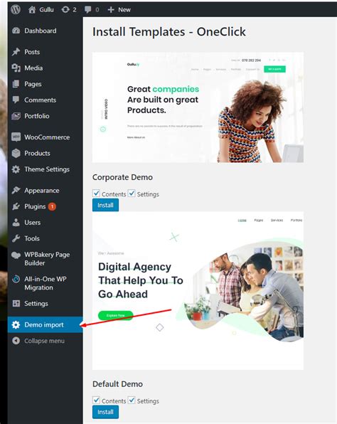 Gullu Demo Import SmartUX