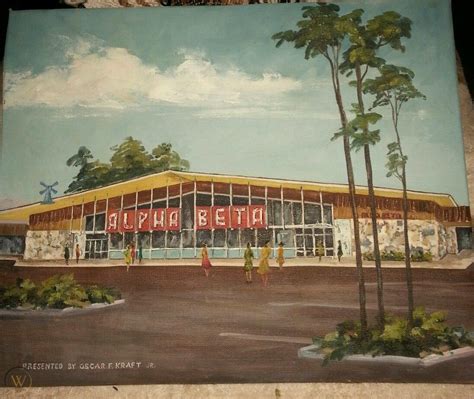 Vintage Oil Painting Of Alpha Beta Grocery Store Palmdale 1722865105