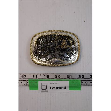 Pbr World Championship Finals Metal Belt Buckle Bodnarus Auctioneering