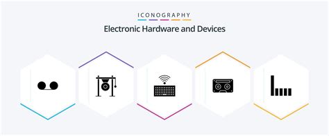 Devices 25 Glyph icon pack including phone. tape. hardware. music. audio 18554129 Vector Art at ...