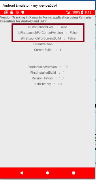 Version Tracking In Xamarinforms Application Using Xamarinessentials For Android And Uwp