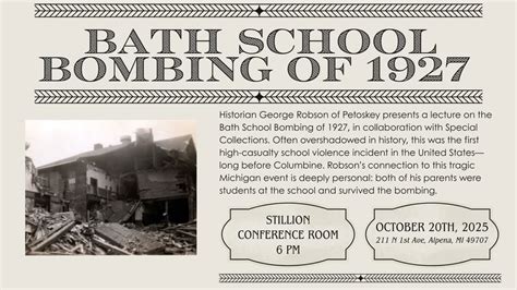 Bath School Bombing Of 1927 Visit Alpena