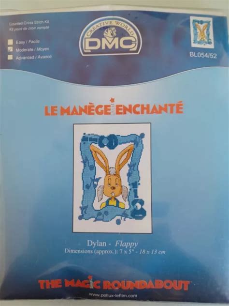 New Dmc Magic Roundabout Counted Cross Stitch Kit Dylan Flappy