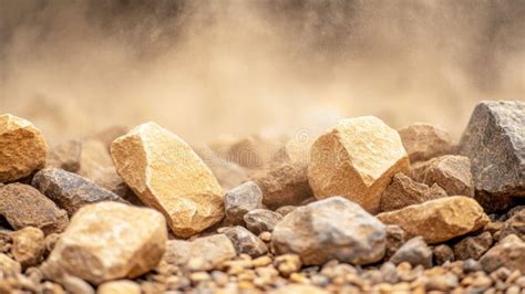 Minimalist Close Up Revealing Angular Gravel Fragments Interweaving