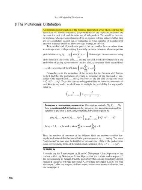 Multinomial Distribution Pdf Probability Distribution Random Variable