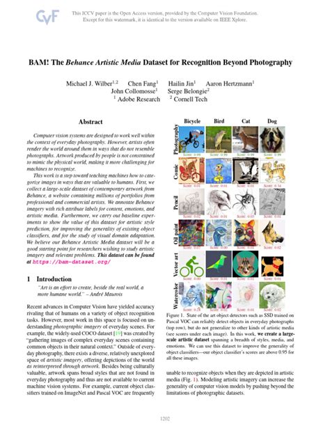 Bam The Behance Artistic Media Dataset For Recognition Beyond