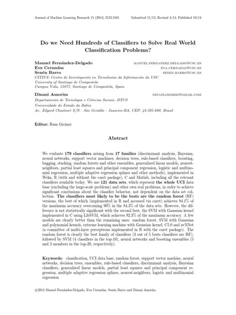 Numbers Of Classifier Pdf Support Vector Machine Statistical
