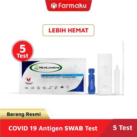New Lungene Swab Antigen Rapid Test Cassette Isi 5 Pcs Farmaku