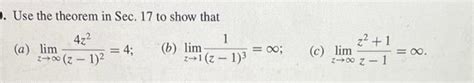 Solved Use The Theorem In Sec To Show That A Chegg Com
