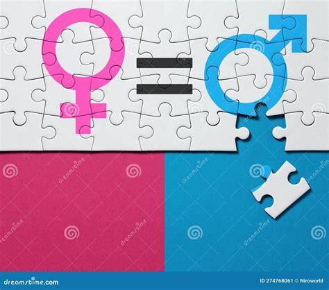 Jigsaw Puzzle Gender Equality Concept Stock Image Image Of Financial