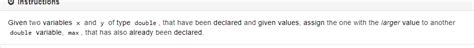 Solved Given Two Variables X And Y Of Type Double That Have