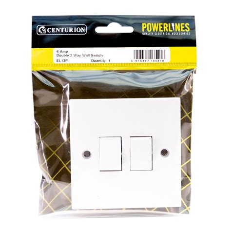 Centurion 10 Amp Double 2 Way Wall Switch