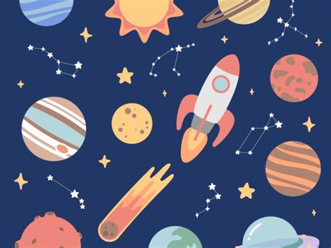 우주 태양계 행성 일러스트 이미지 세트 Slea 네이버 Ogq마켓